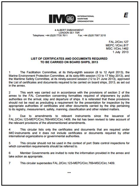 Certificates IMO MaritimeCyprus