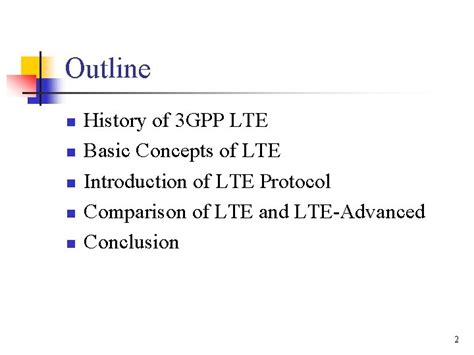3 Gpp Long Term Evolution Lte Outline N