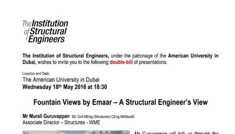 Fountain Views By Emaar Istructe Cpd Talk Mr Murali Guruvappan Wme