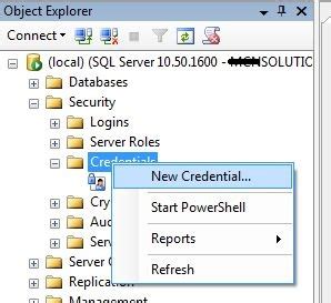 How To Create Credential In Sql Server