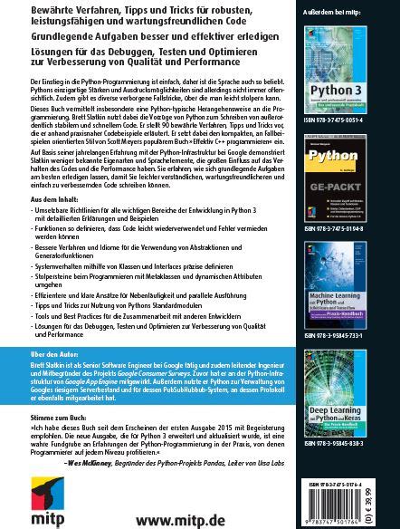 Mitp Verlag Effektiv Python Programmieren