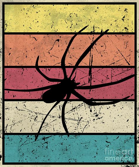 Spider Retro Vintage Classic Digital Art By Filip Schpindel Pixels