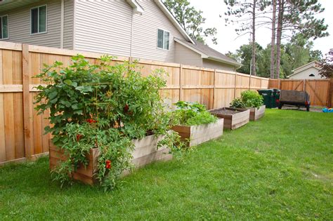 Raised Beds Along The Back Fence Just A Couple 2 Incorporate Into