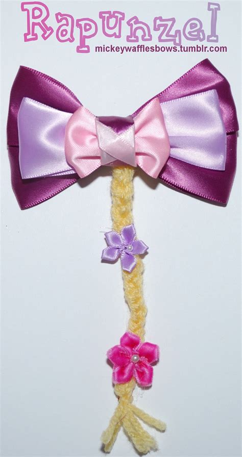 Rapunzel Hair Bow Etsy Noeuds Disney Oreille De Mickey