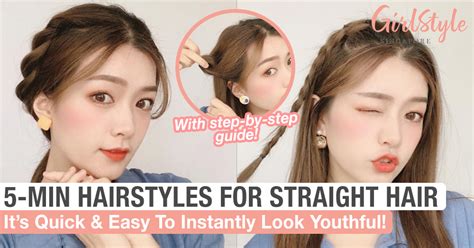 Straight Hair Tutorial Easy And Quick Hairstyles To Look Younger