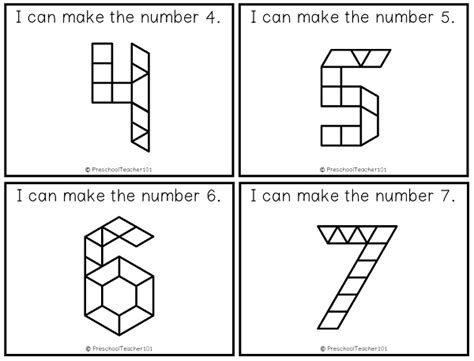 Numbers To 30 Fine Motor Activities Pattern Blocks Preschool Teacher 101
