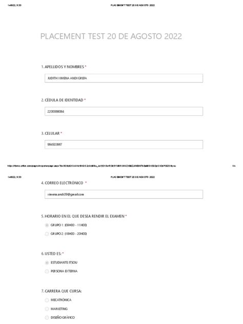 Placement Test 20 De Agosto 2022 Pdf Informática Ciberespacio
