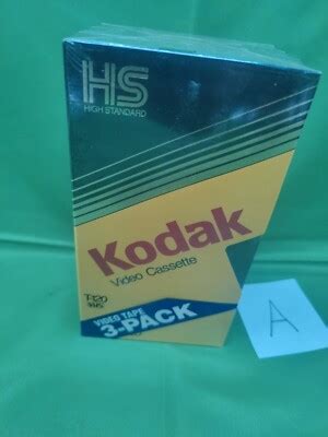 Kodak 3 Pack Video Cassette T 120 Blank Vhs Hs High Standard Tapes New