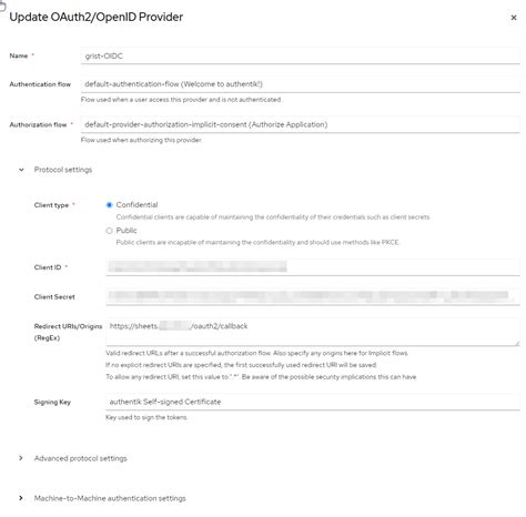 questions about self hosted grist and authentik with oidc ask for