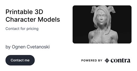 printable 3d character models by ognen cvetanoski