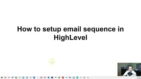 how to setup email sequence on highlevel youtube
