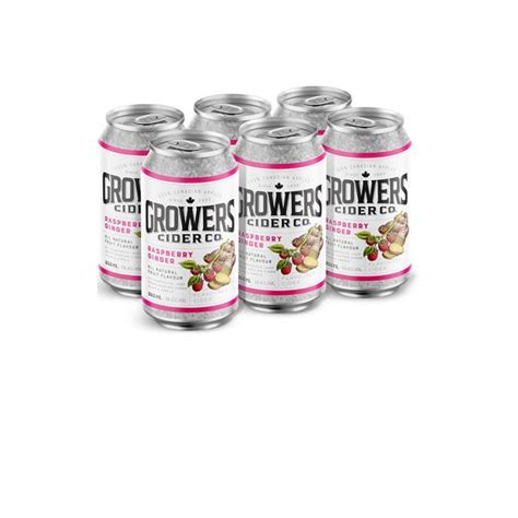 Growers Cider Raspberry Ginger 6 X 355 Ml