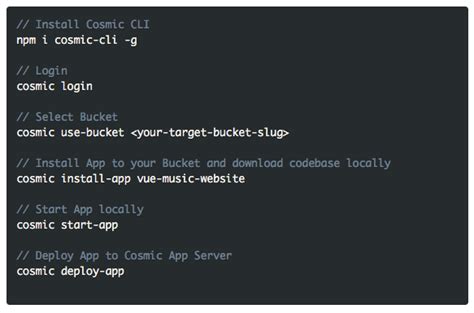 QuickStart A Vue Js Music App Using An API First CMS Cosmic