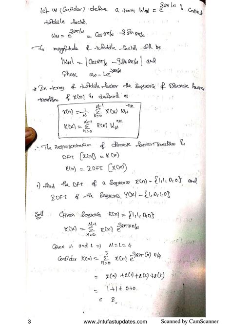 Solution Dsp Discrete Fourier Series Fourier Transforms C16 Unit 2