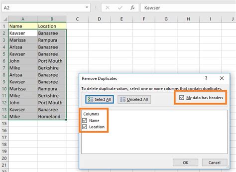 Remove Duplicate Rows In Excel Based On Two Columns