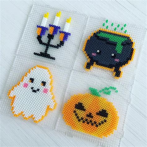 Halloween Pumpkin Ghosts Design Artkal Perler Beads Aquabeads
