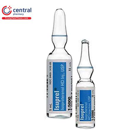 ChÍnh HÃng Thuốc Isuprel Thuốc Tiêm điều Trị Shock Trong Cấp Cứu
