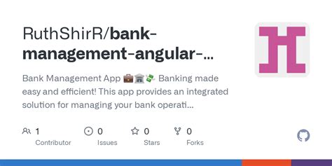 Github Ruthshirrbank Management Angular Backend Frontend Bank Management App 💼🏦💸 Banking