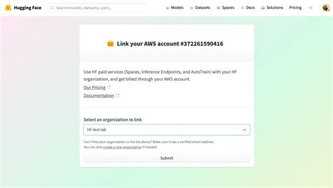 hugging face platform on the aws marketplace pay with your aws account