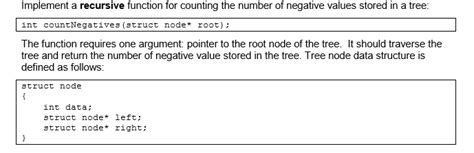 Solved Implement A Recursive Function For Counting The
