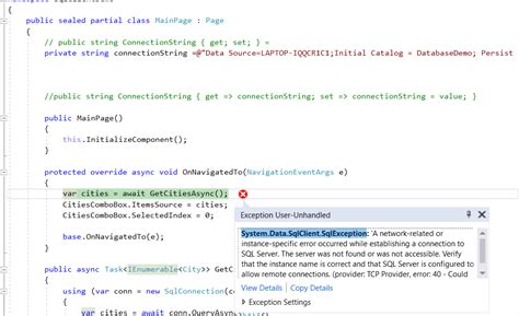 Jdbcsql Server Javasqlsqlexception Network Error