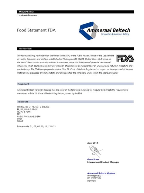 State En Fda Food Statement Modular 130412 Pdf