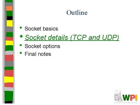 multimedia networking sockets outline socket basics socket details