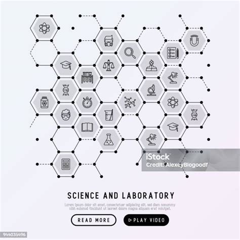 과학자 Dna 현미경의 얇은 선 아이콘으로 넓어짐에 과학 및 실험실 개념 확장 자석 인공 호흡기 정신 램프 배너 웹 페이지 인쇄 매체에 대 한 벡터 일러스트 벌 집에 대한