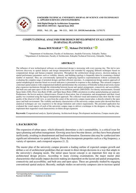 Pdf Computational Analysis For Design Development Evaluation In