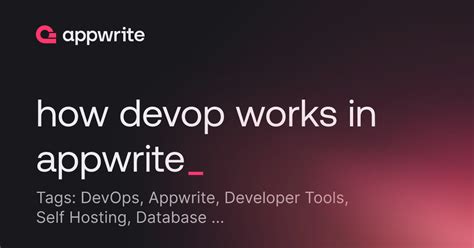 How Devop Works In Appwrite Threads Appwrite