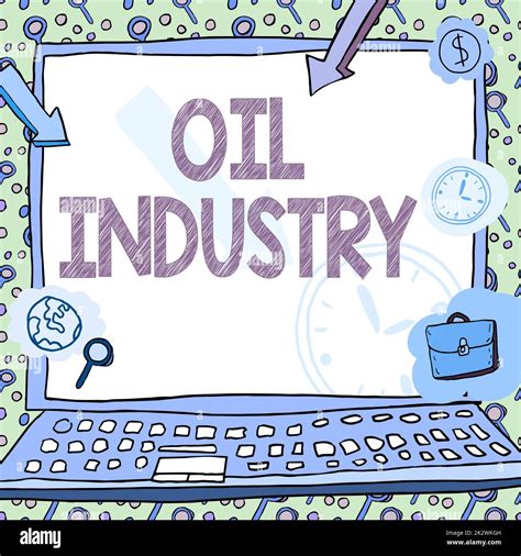 Writing Displaying Text Oil Industry Word For Exploration Extraction