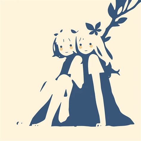 自然と戯れる双子の妖精｜イラスト・フリー素材なら「シンテリ」