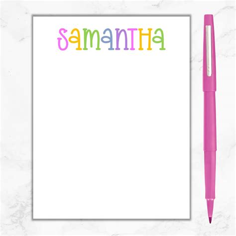 Personalized Notepad Name Notepad Custom Notepad Cute Notepad For
