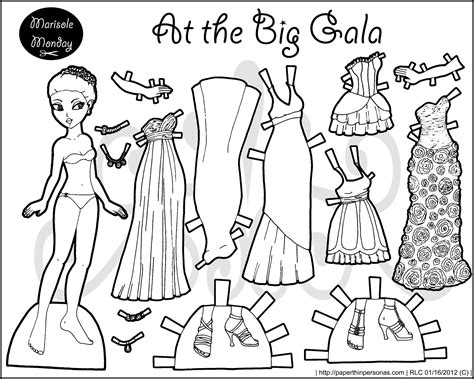 Free Printable Paper Dolls Black And White Pdf