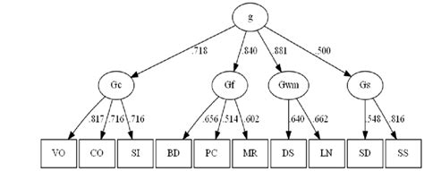 Directed Acyclic Graph Dag Of Ten Wisc Iv Core Variables In The Finnish