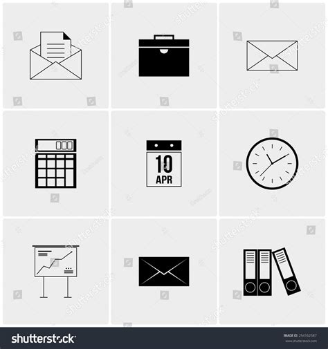 Black White Vector Set Minimalist Icons Stock Vector Royalty Free Shutterstock