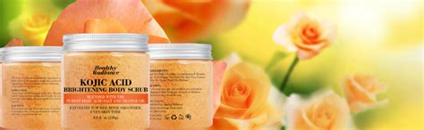 Kojic Acid Body Scrub With Pure Kojic And Orange Oil Natural Exfoliating Salt