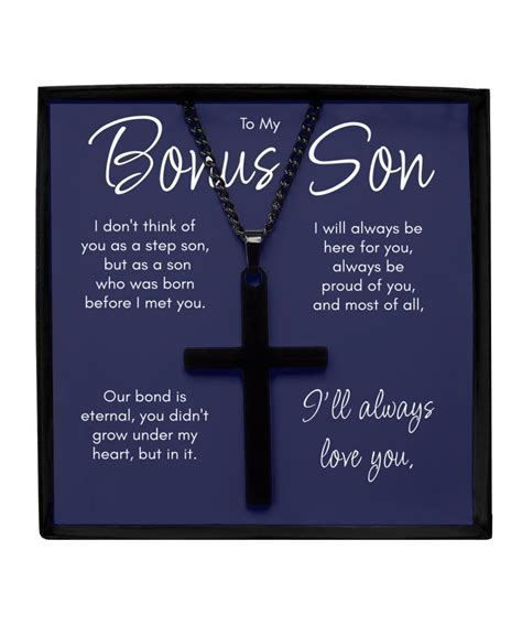 To My Bonus Son Necklace Bonus Son T Ideas Bonus Son Christmas Birthday Graduation