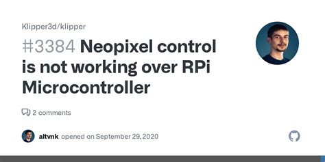 Neopixel Control Is Not Working Over RPi Microcontroller Issue Klipper D Klipper GitHub