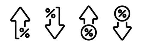 Premium Vector Percentage Arrows Percent Increase Arrow Icons Profit