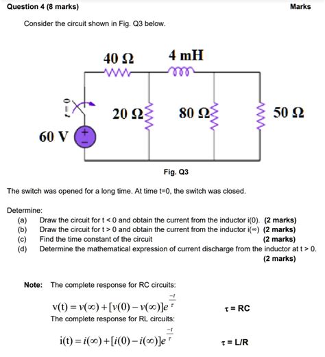 solved question 4 8 marks consider the circuit shown in fig q3
