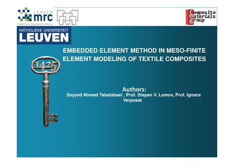 pdf embedded element method in meso finite element modeling of