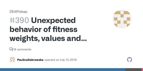 Unexpected Behavior Of Fitness Weights Values And Weighted Values