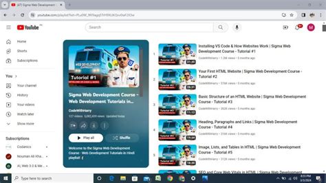 Starting A Free Web Development Course With Codewithharry Mughees