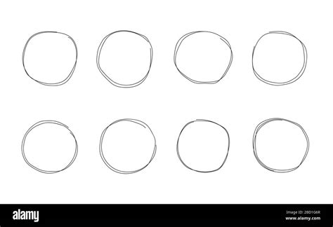 Hand drawn circle frame set Stock Vector Image & Art - Alamy