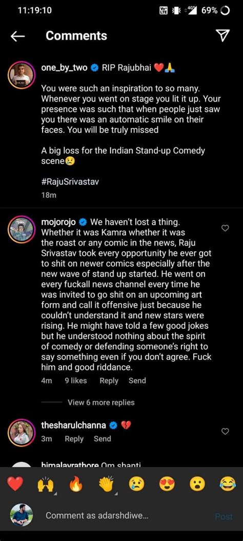 raju srivastava death aib s rohan joshi issues clarification after
