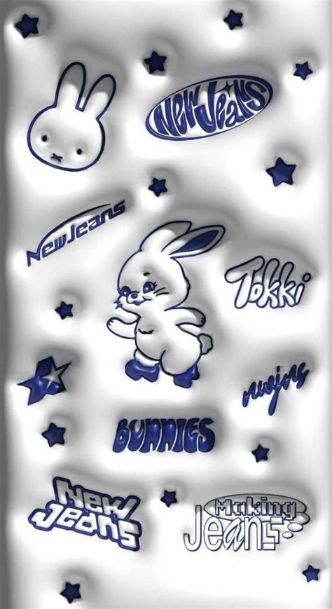 Download Newjeans Bunny Design Wallpaper