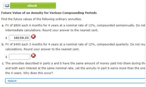 Solved Ebook Future Value Of An Annuity For Various