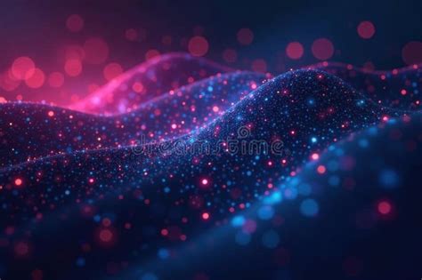 Abstract Digital Code Flowing Glowing Background Digital