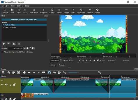 Adding Fade In And Fade Out Filters Bug Shotcut Forum